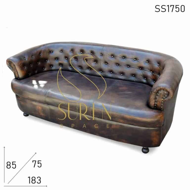 Tufted Round Back Lobby Area Sofa Design | Furniture Manufacturer